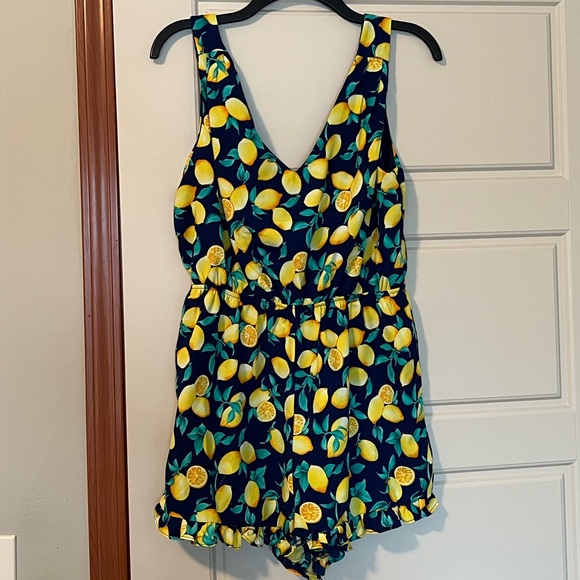 Blue Rain | Pants & Jumpsuits | Blue Rain Francescas Lemon Romper ...